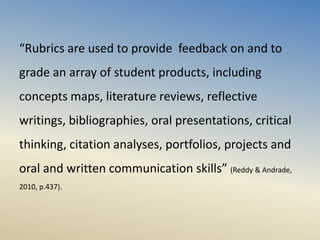 Constructing Effective Rubrics for L2 Classrooms | PPTX