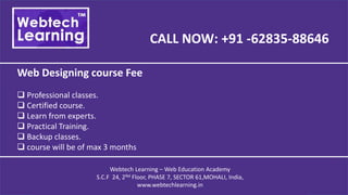 Web designing course fee | PPTX