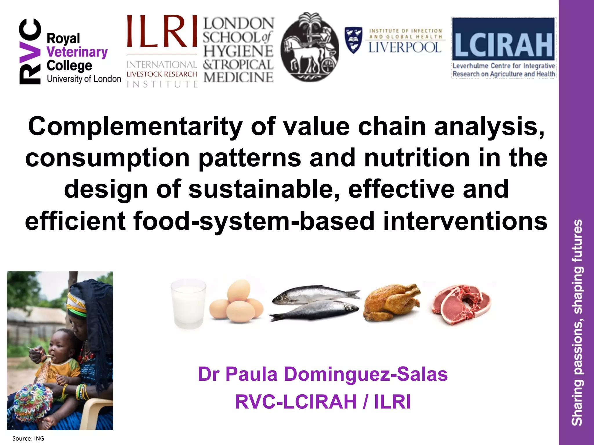 Complementarity of value chain analysis, consumption patterns and ...