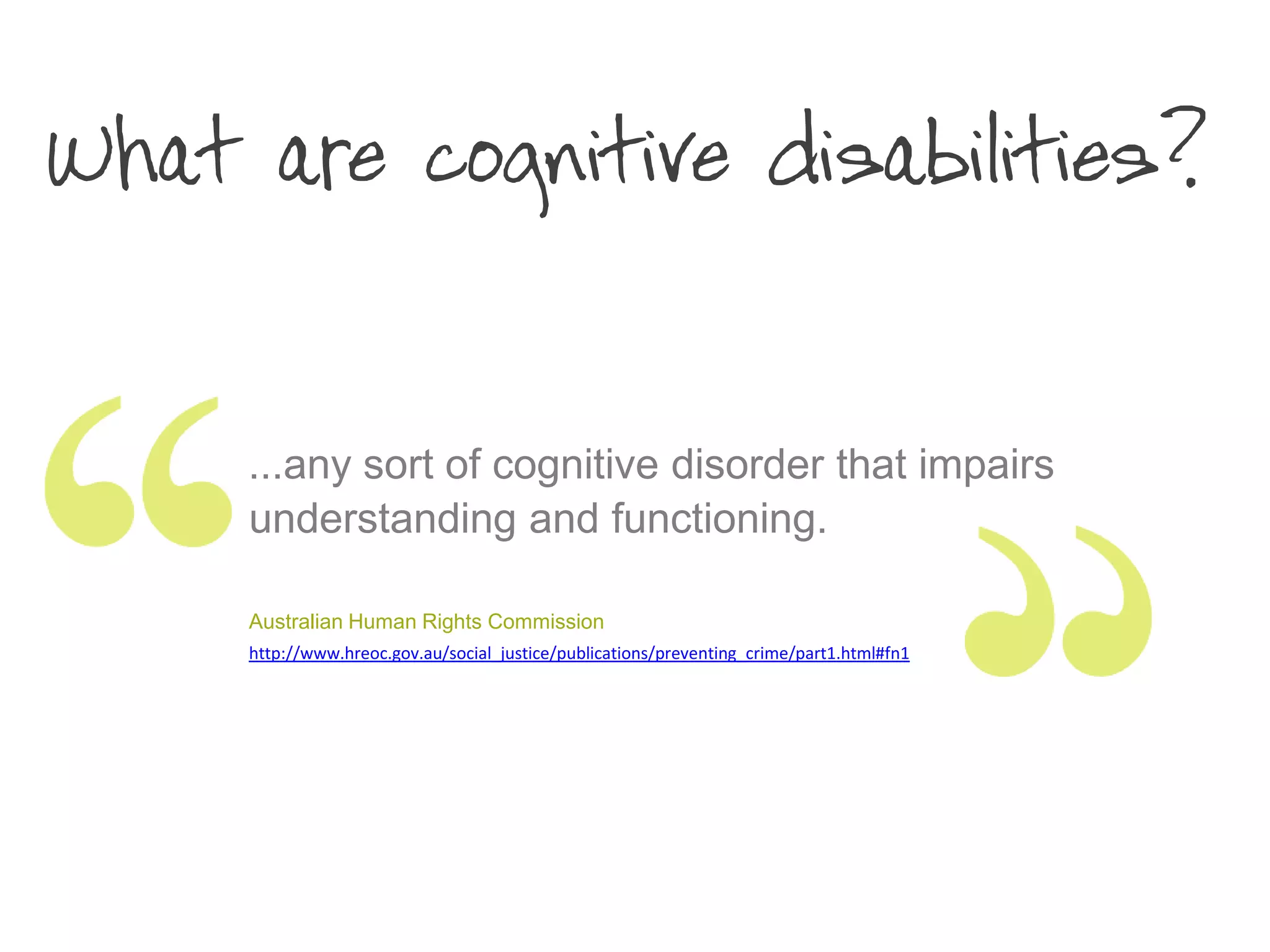 Designing for cognitive disabilities | PPTX