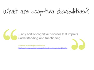 Designing for cognitive disabilities | PPT