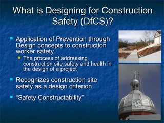 Designing for construction safety concepts and practice | PPT