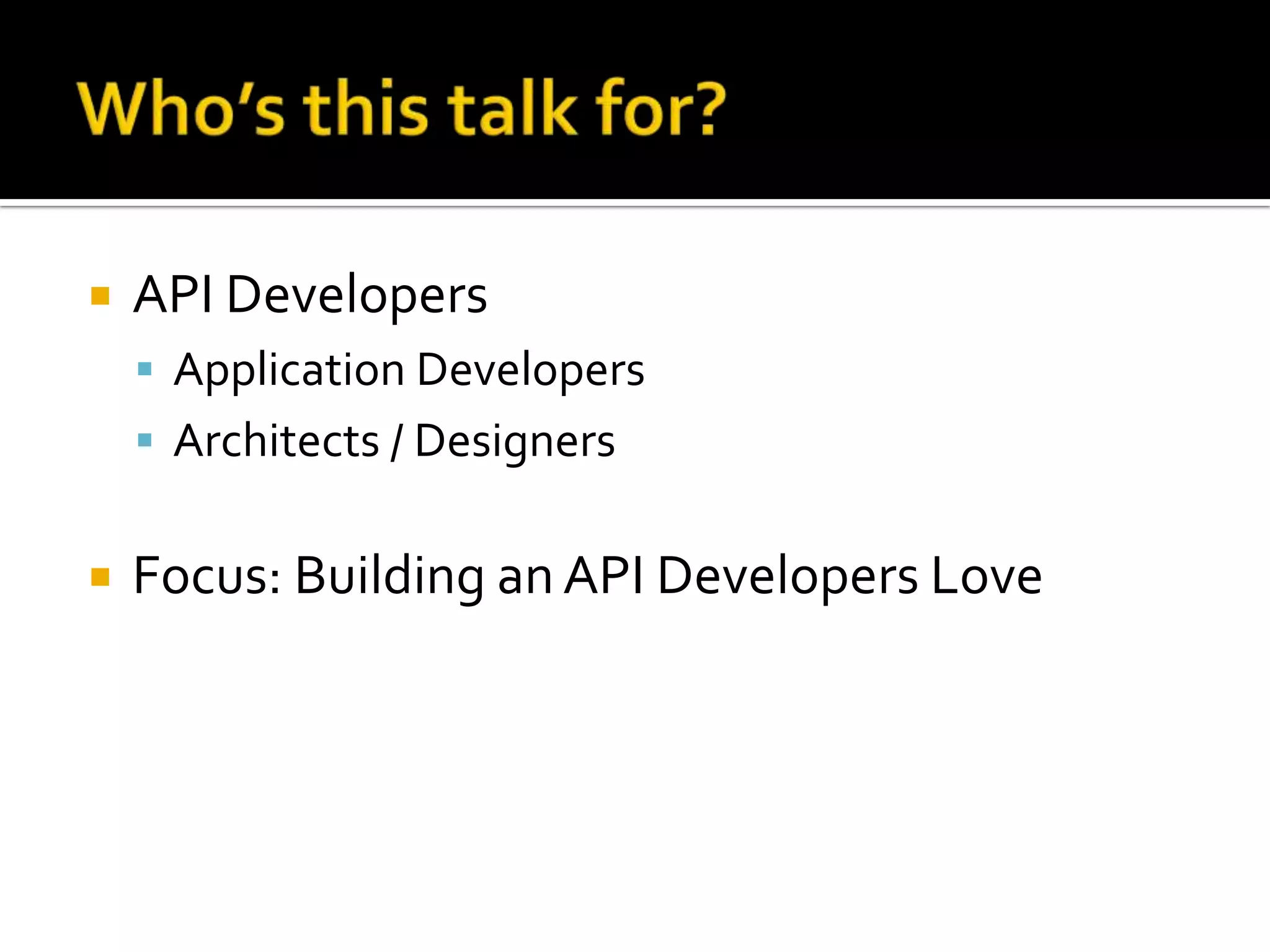 Designing for developers | PPT