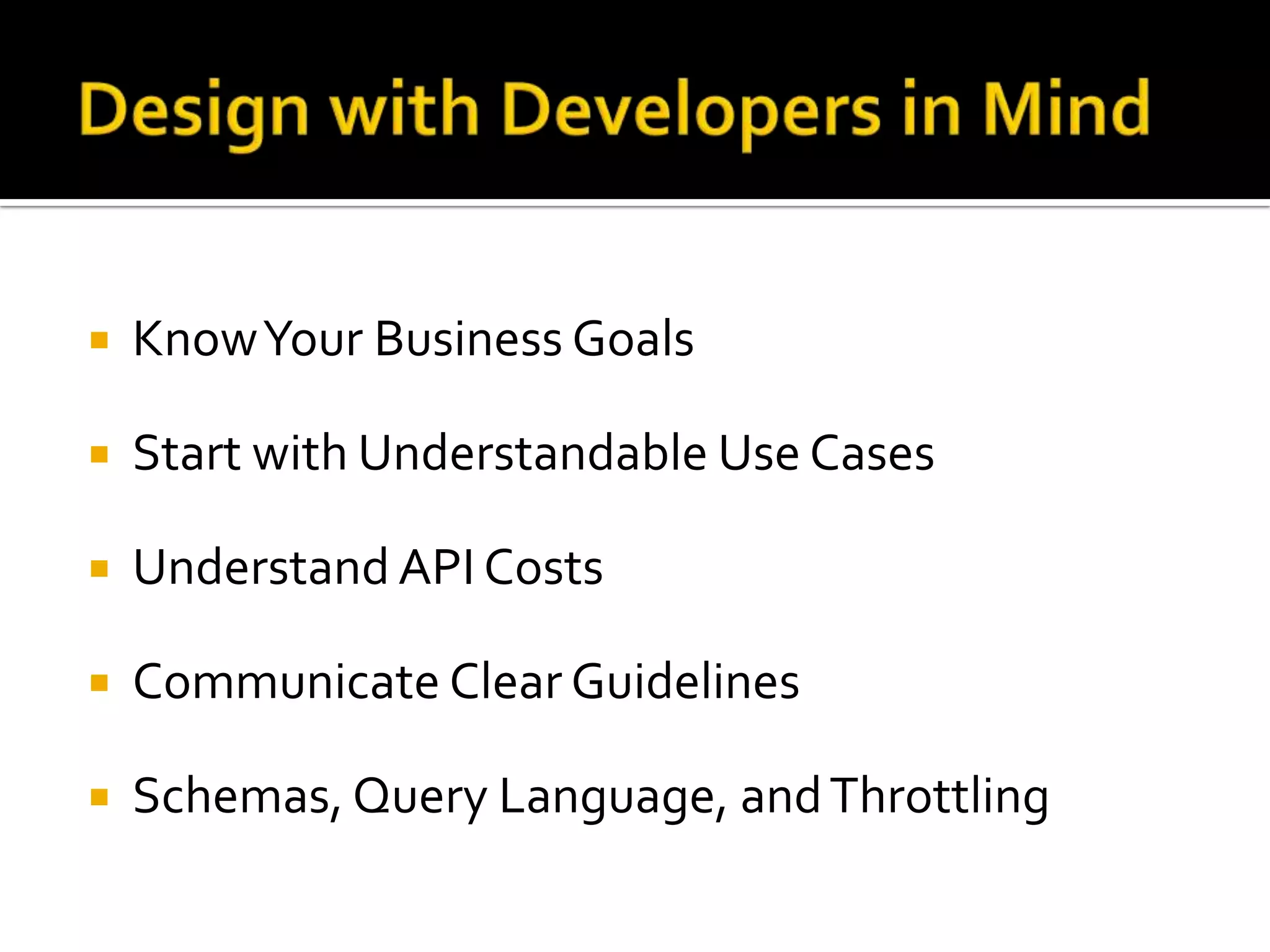 Designing for developers | PPT