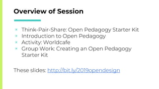 Educational Design and Open Pedagogy | PPTX