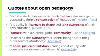 Educational Design and Open Pedagogy | PPTX