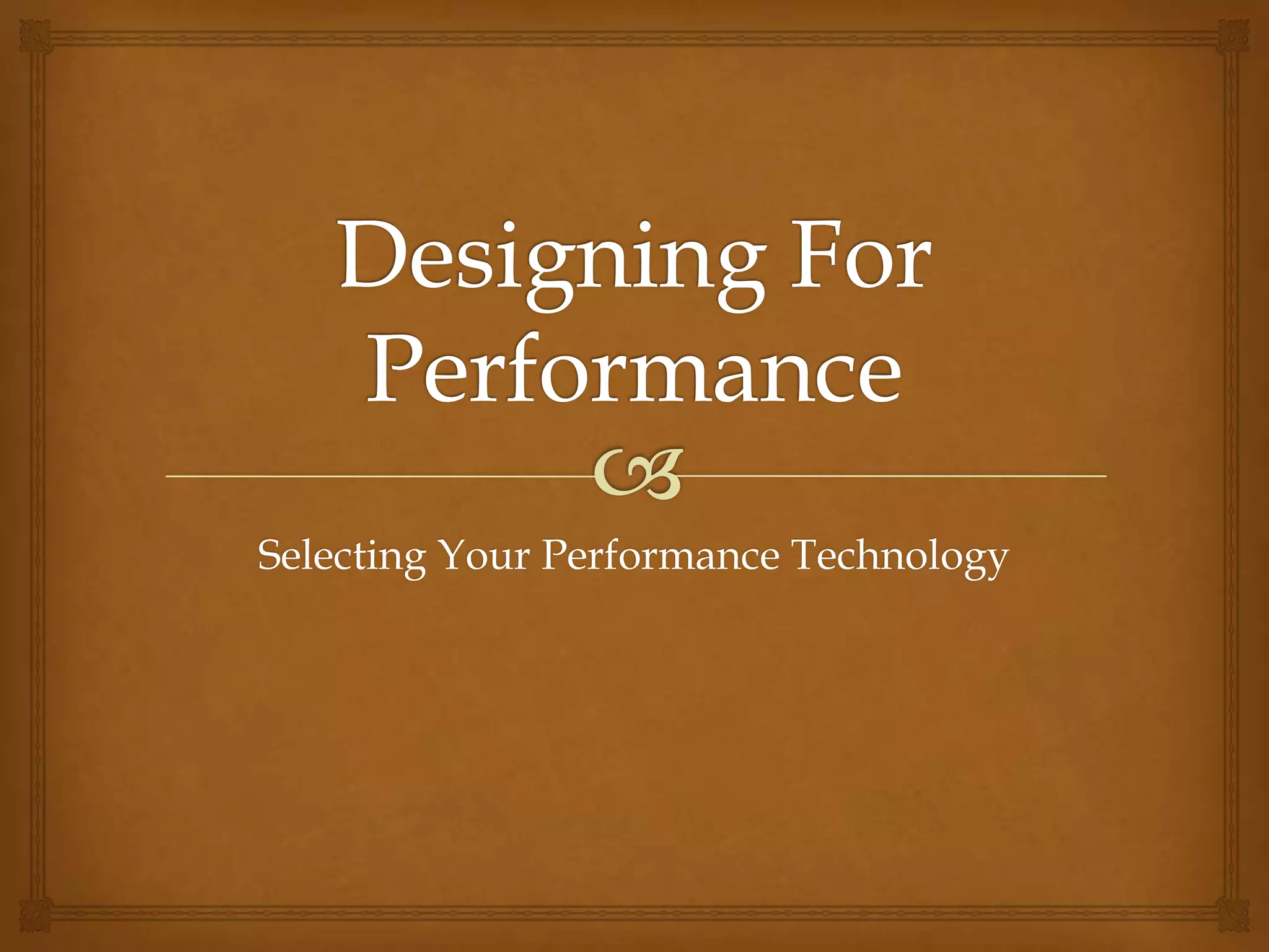 Designing for performance | PPTX