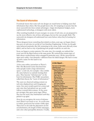 Designing for the scent of information (Jared M. Spool, Christine ...