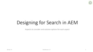 Designing for search in AEM | PDF