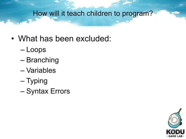 Designing games with kodu_game_lab_v1 | PPTX