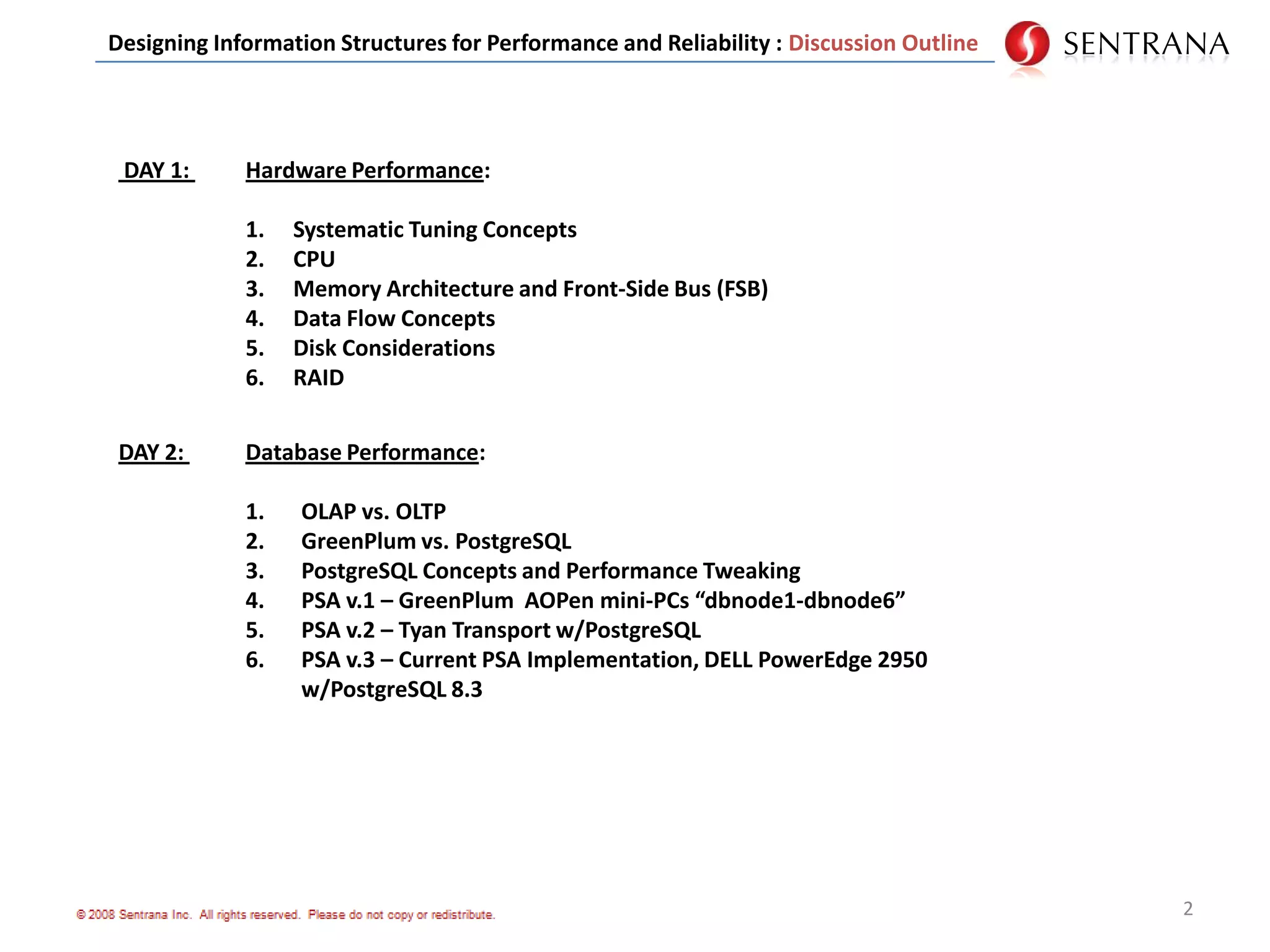 Designing Information Structures For Performance And Reliability | PPT