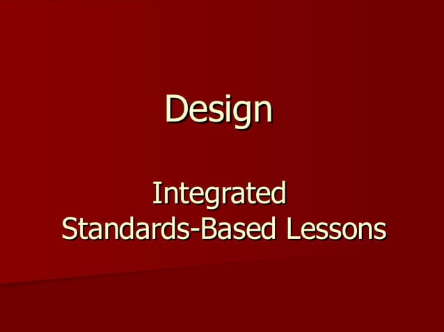 Designing Integrated Lessons | PPT