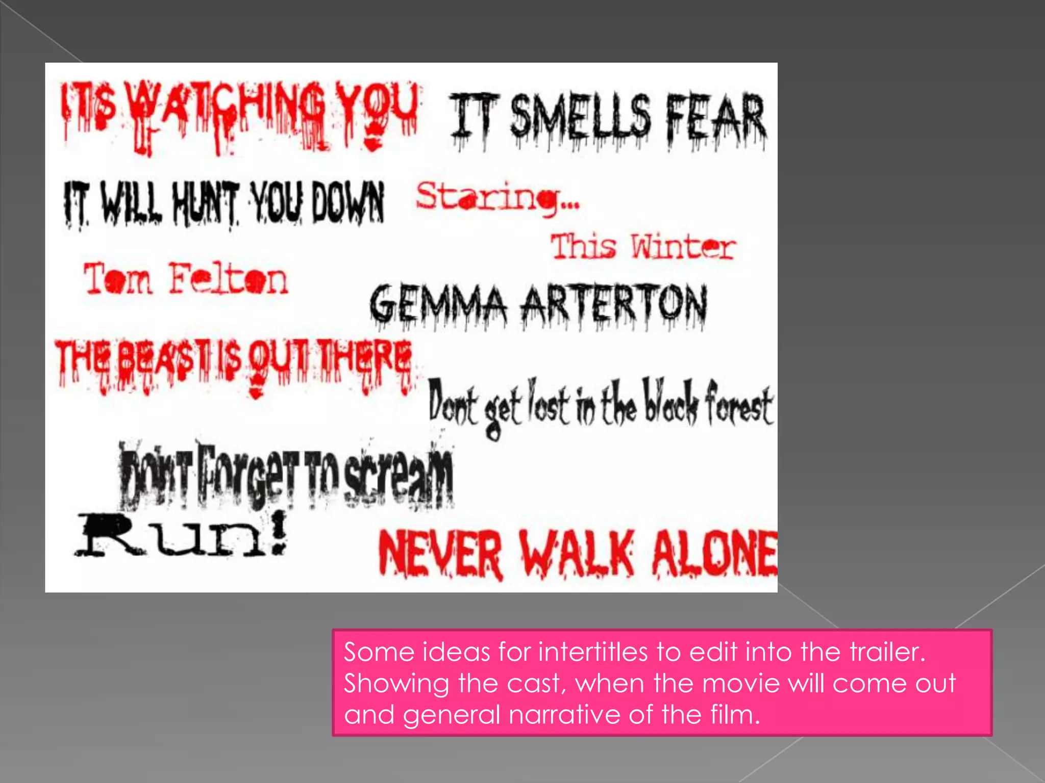 Designing intertitles | PPT