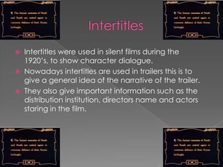 Designing intertitles | PPT