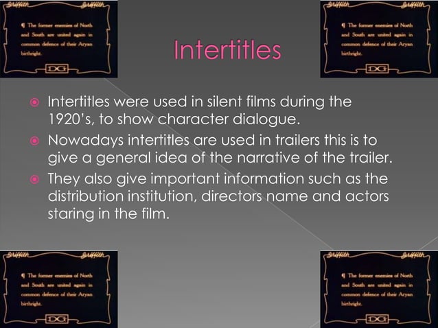 Designing intertitles | PPT