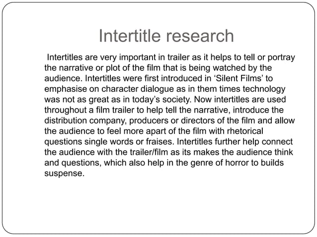 Designing Intertitles | PPTX