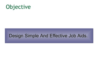 Designing Job Aids | PPT