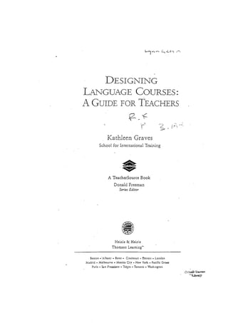 Designing language courses | PDF
