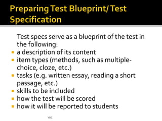 Designing language test | PPTX