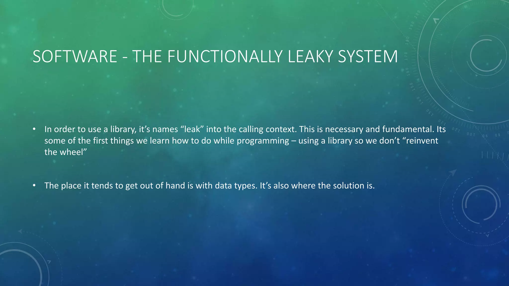 Designing leaky abstractions | PPT