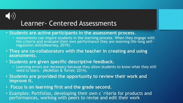 Designing Learner Centered Assessments | PPT