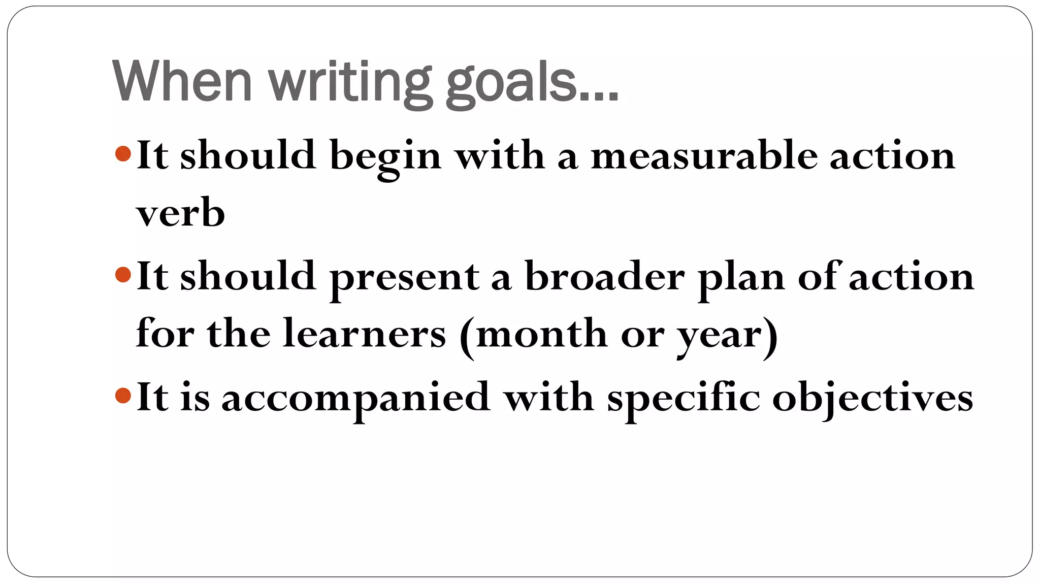 Designing Learning Objectives for Young Children | PDF