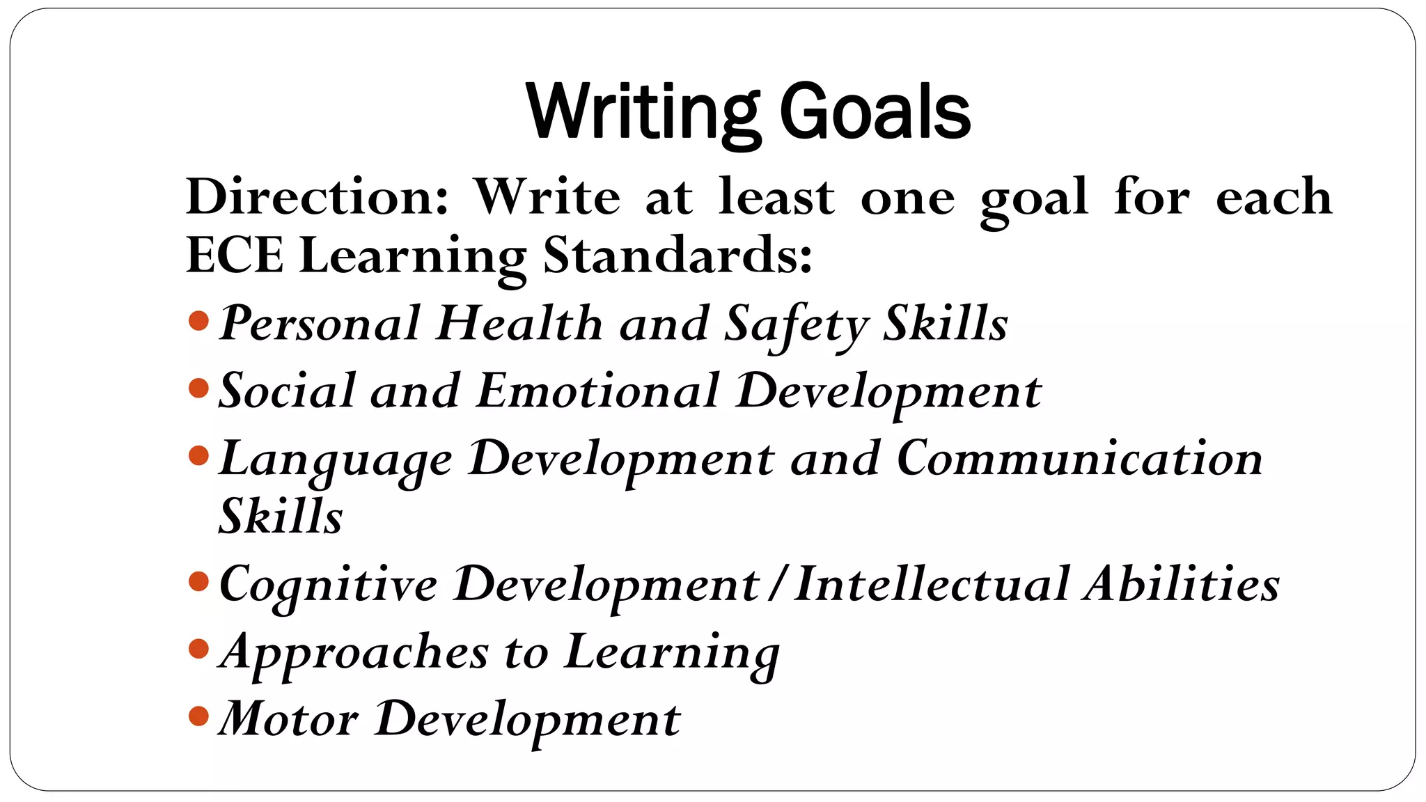 Designing Learning Objectives for Young Children | PDF