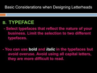Designing letterheads | PPT