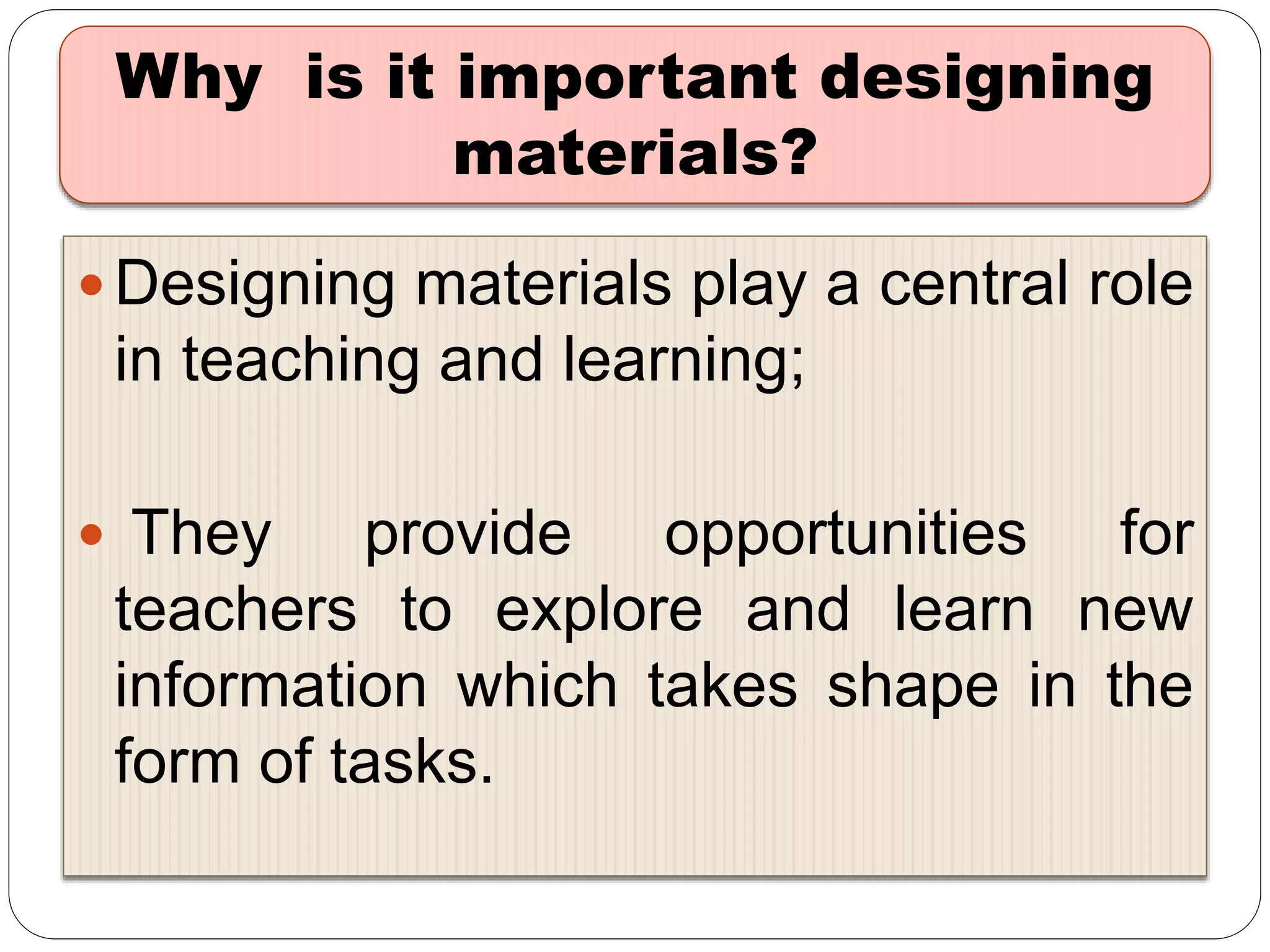 Designing materials for teaching autonomy | PPTX