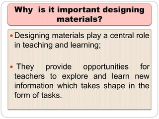 Designing materials for teaching autonomy | PPTX
