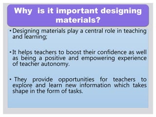 Designing materials for teaching autonomy | PPT
