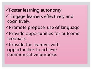 Designing materials for teaching autonomy | PPT