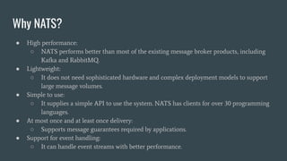 Designing microservices platforms with nats | PDF