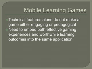 Designing mobile games for engagement and learning | PPT