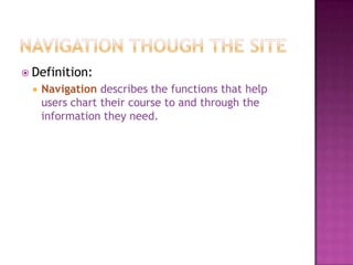 Designing Navigation | PPSX