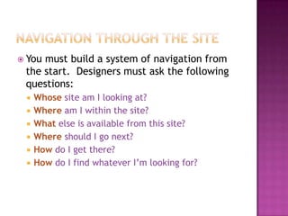 Designing Navigation | PPSX