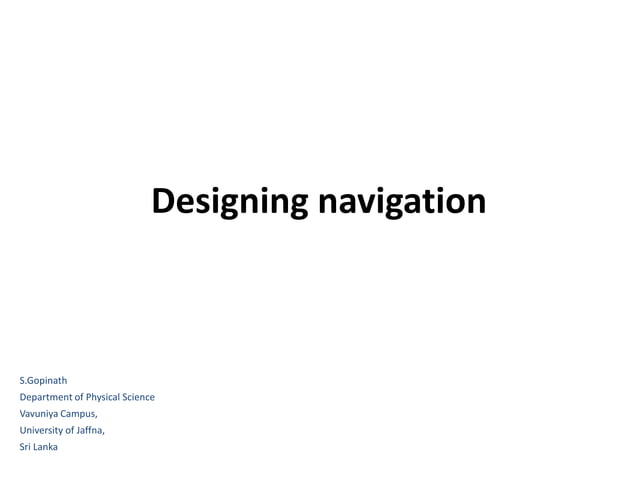 Designing navigation | PPT
