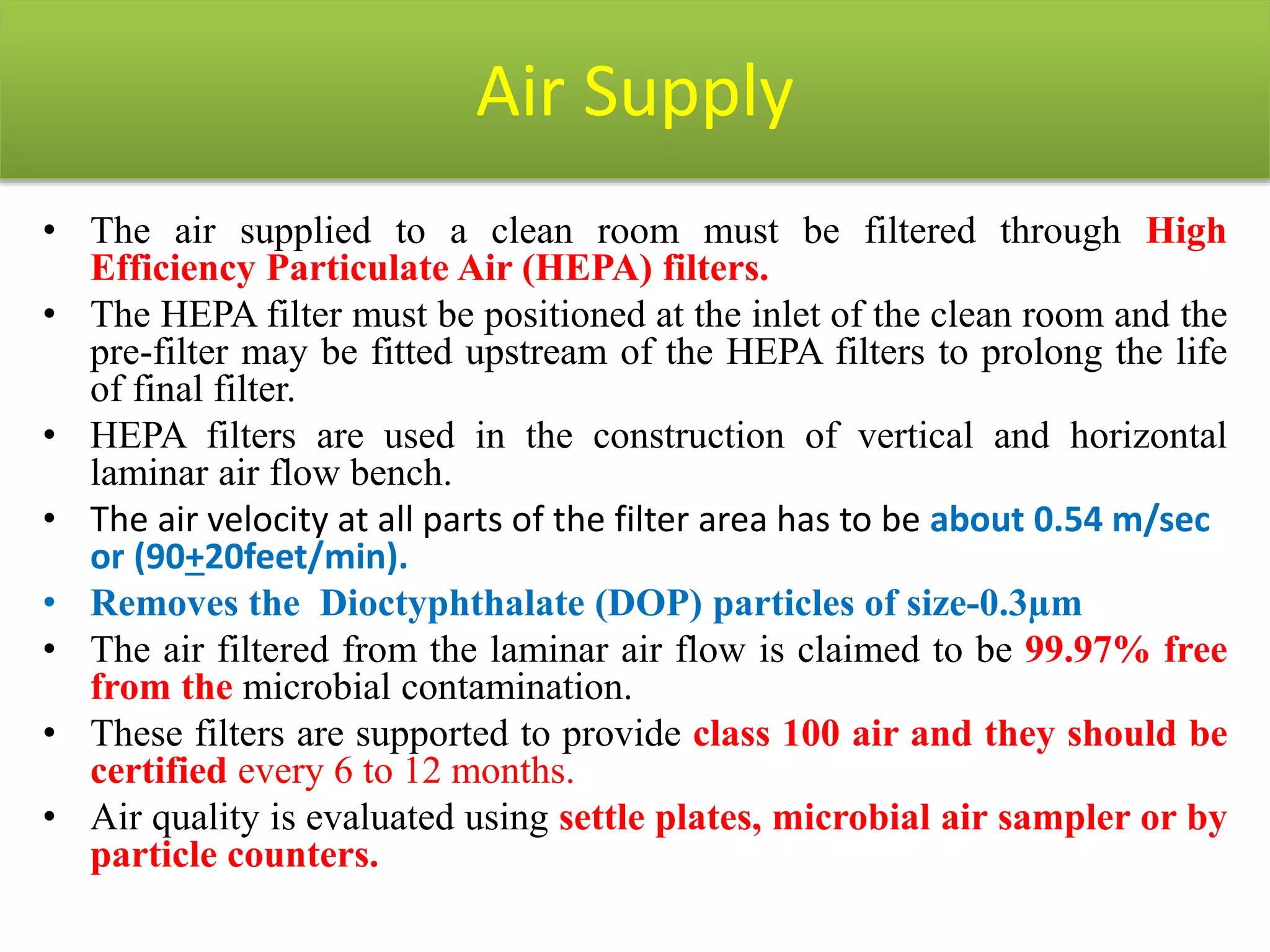 Designing of aseptic area | PPTX