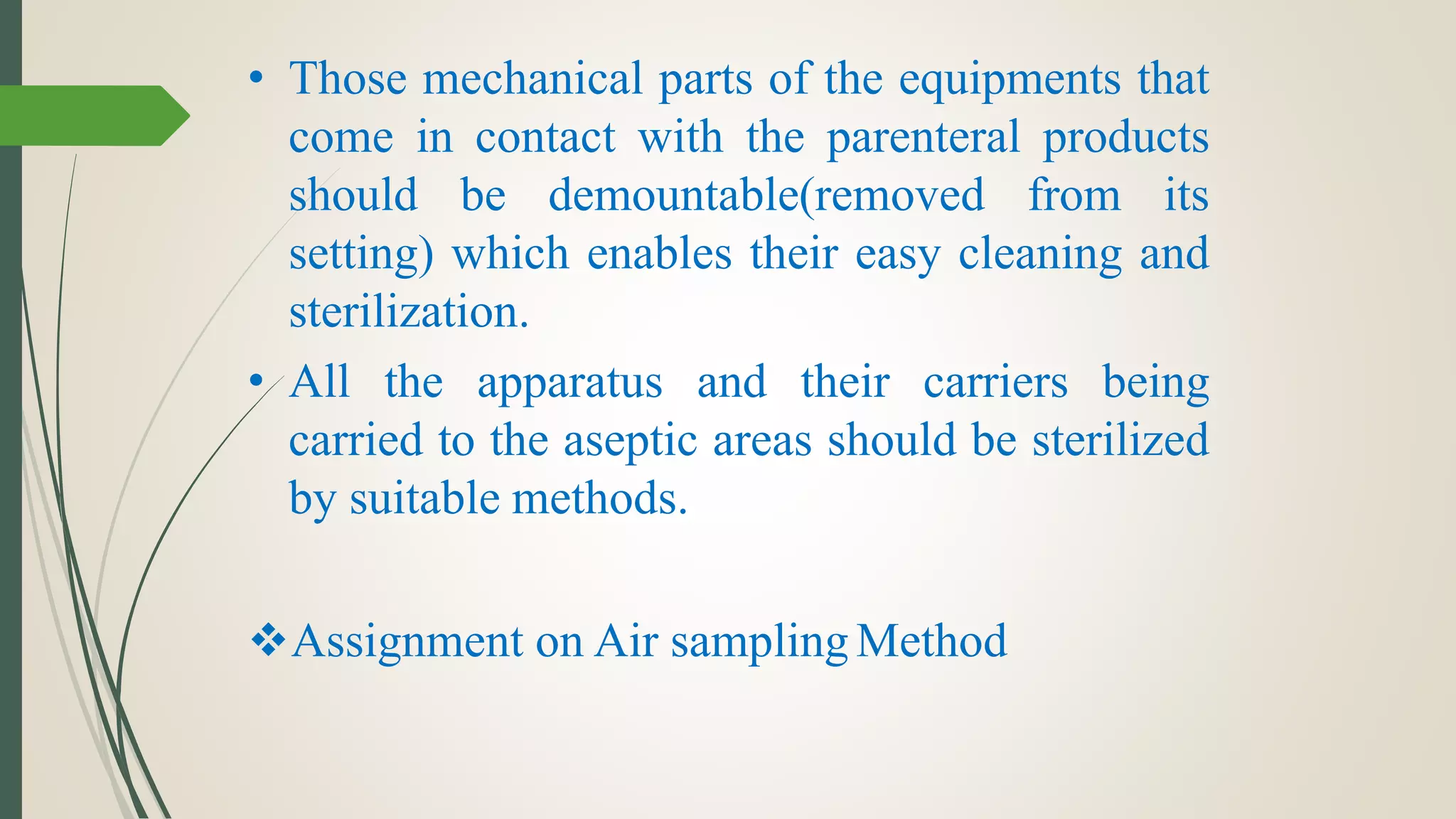 Designing of aseptic area | PPTX