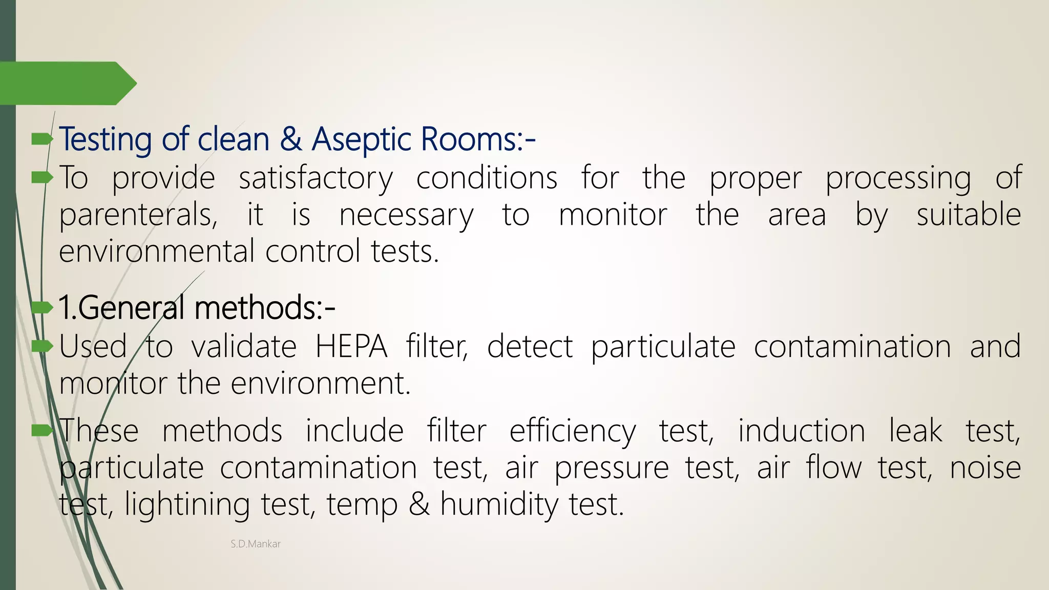 Designing of aseptic area | PPTX