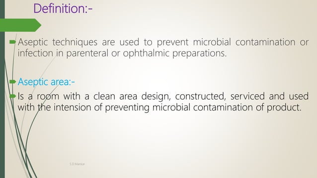 Designing of aseptic area | PPTX | Skin and Dermatology | Diseases and ...