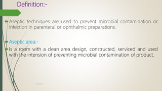 Designing of aseptic area | PPT
