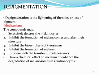 Designing of cosmeceutical product addressing pigmentation | PPTX