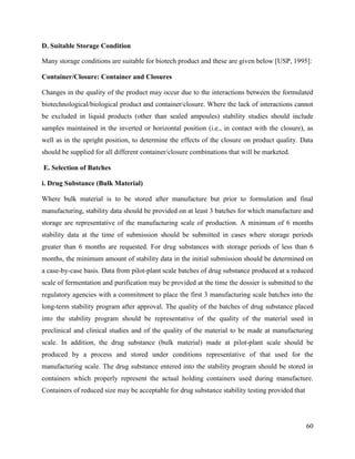 Designing of drug delivery system for biotechnology products considering stability aspects and ...