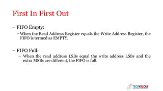 Designing of fifo and serial peripheral interface protocol using Verilog HDL | PPTX