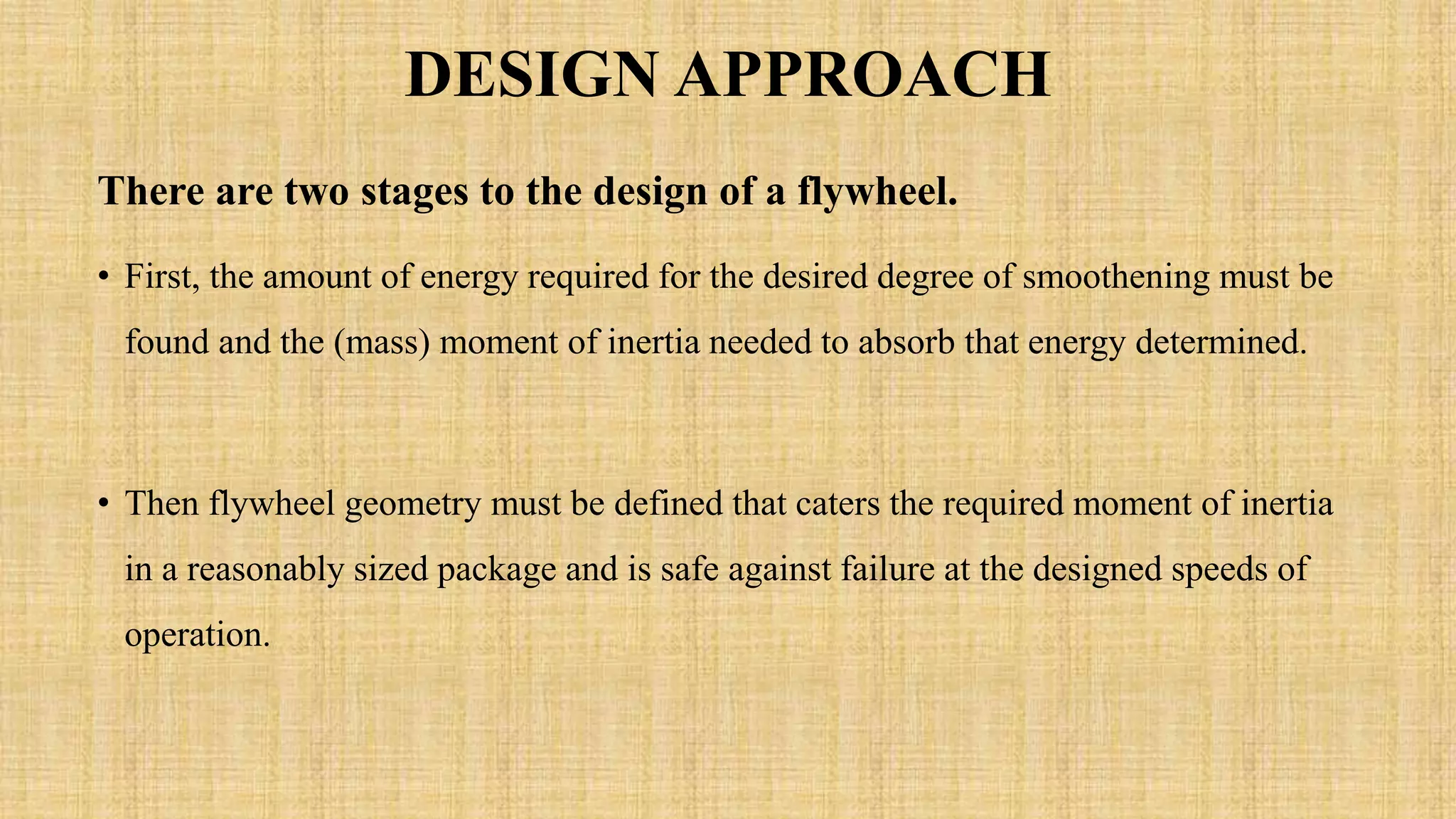 Designing of fly wheel | PPTX