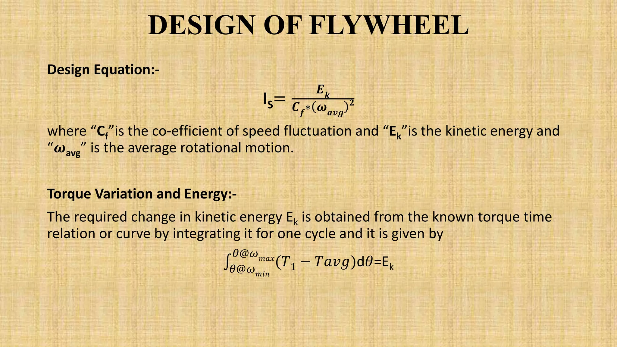 Designing of fly wheel | PPTX