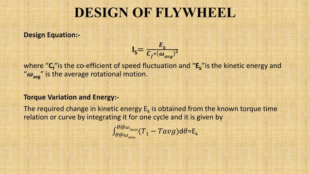 Designing of fly wheel | PPT