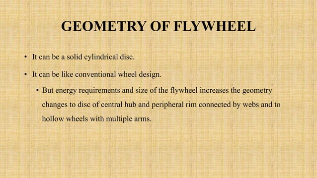 Designing of fly wheel | PPT