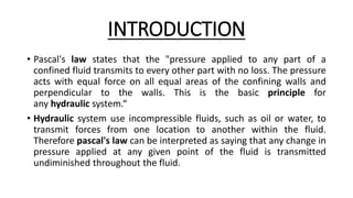 Designing of hydraulic system | PPTX